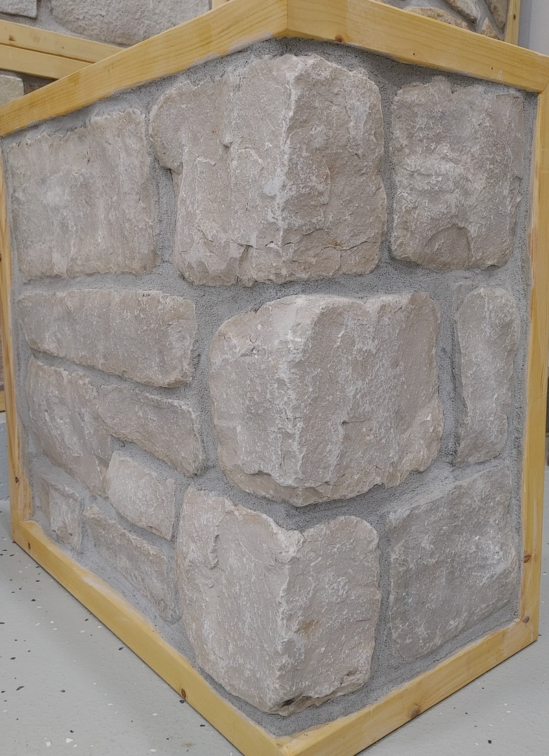 Guelph Buff Tan Limestone - Tumbled Thin Veneer - Flats