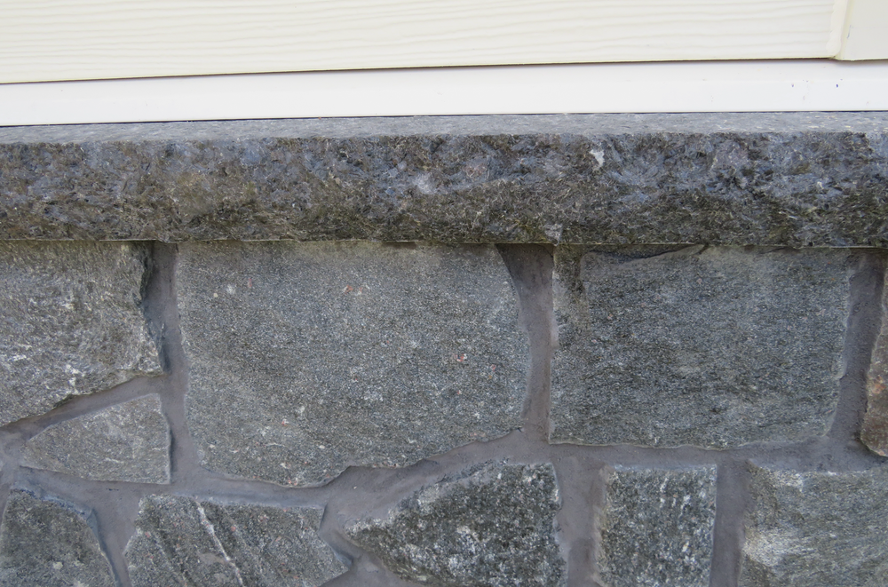 2-1/4x6 Window Sill Stone with Rock Face & Drip Cut - Available in Wea