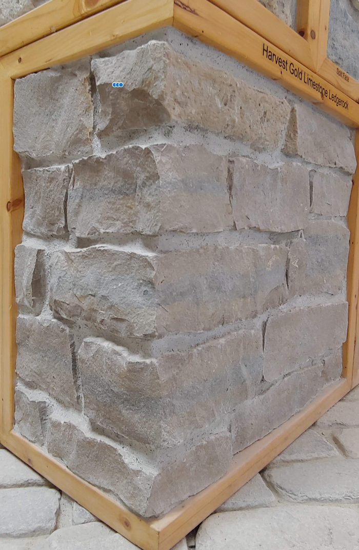 Harvest Gold Limestone Ledgerock Thin Veneer - Corners – Natural Brick ...
