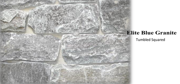 Elite Blue Granite Squared Tumbled Thin Veneer - Flats – Natural Brick ...